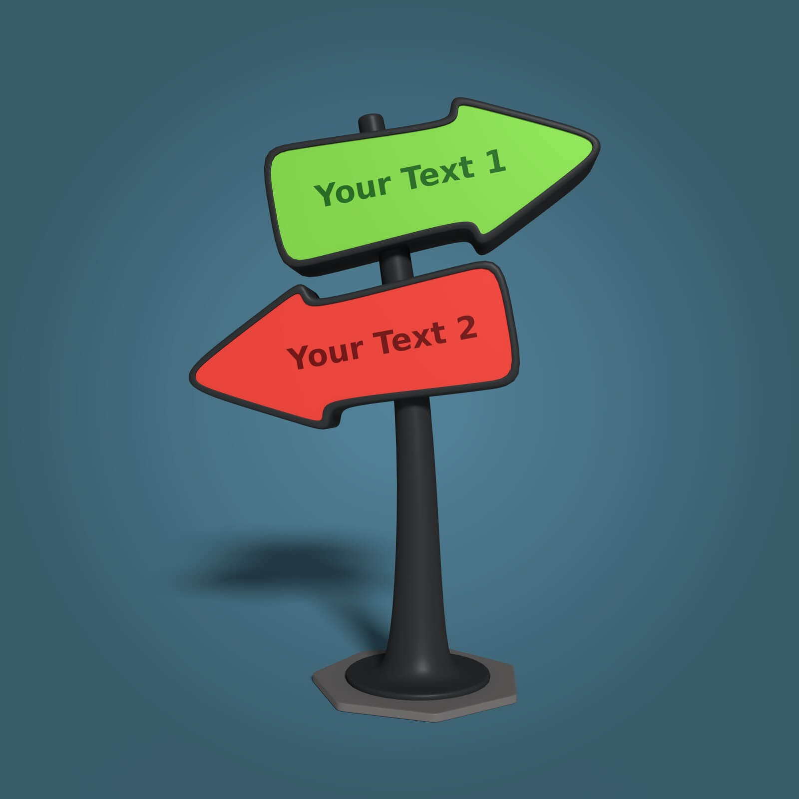 Cartoon Street Signs - 3D Model by Ocstard