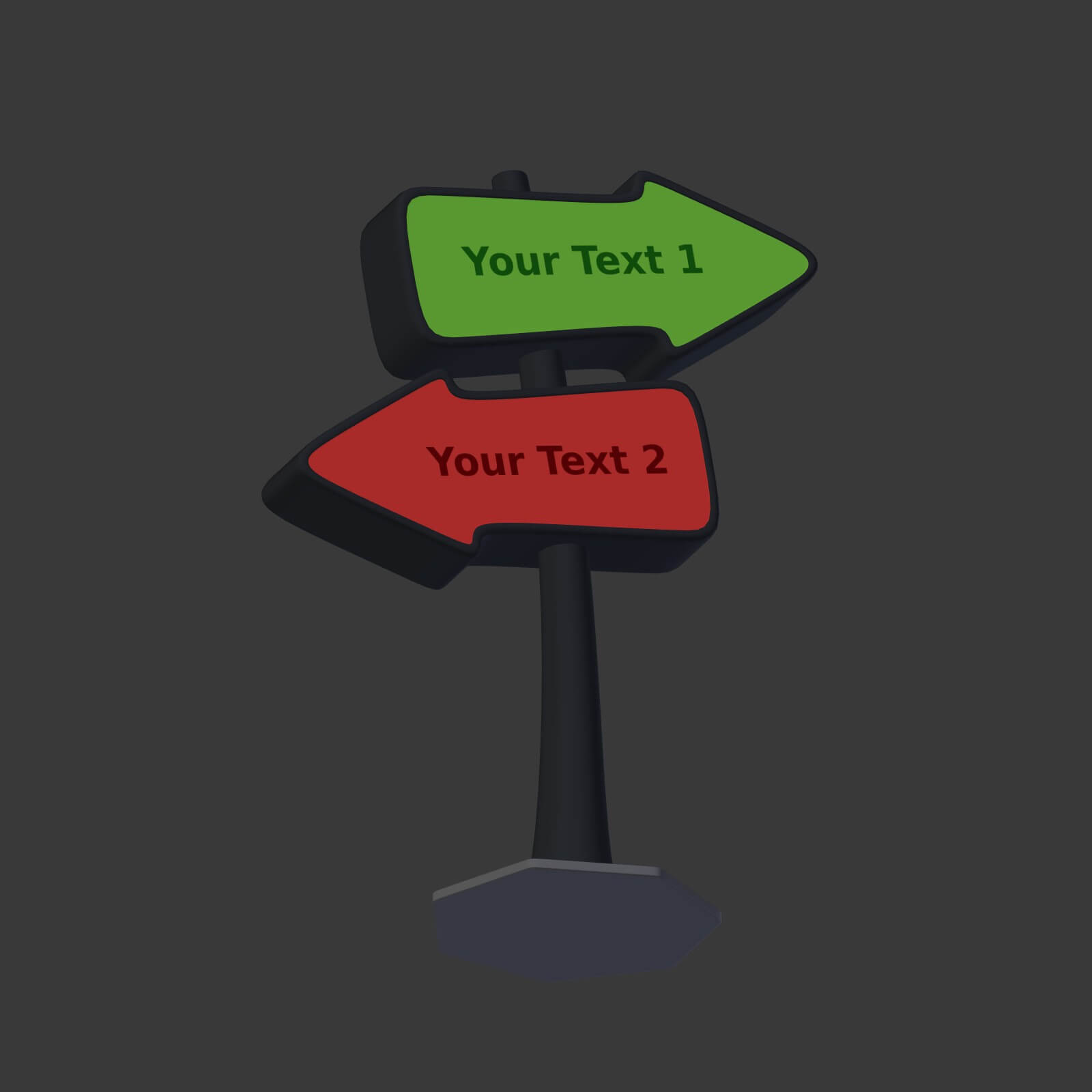 Cartoon Street Signs - 3D Model by Ocstard