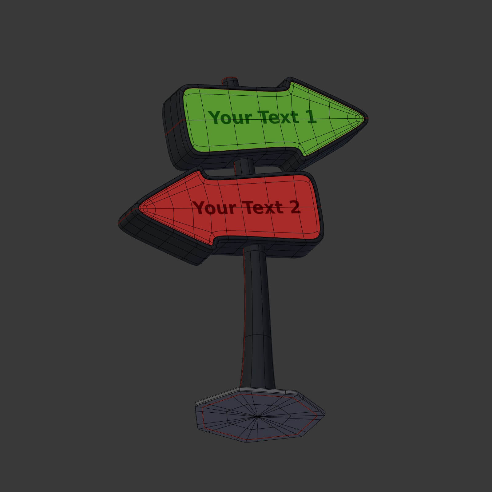 Cartoon Street Signs - 3D Model by Ocstard