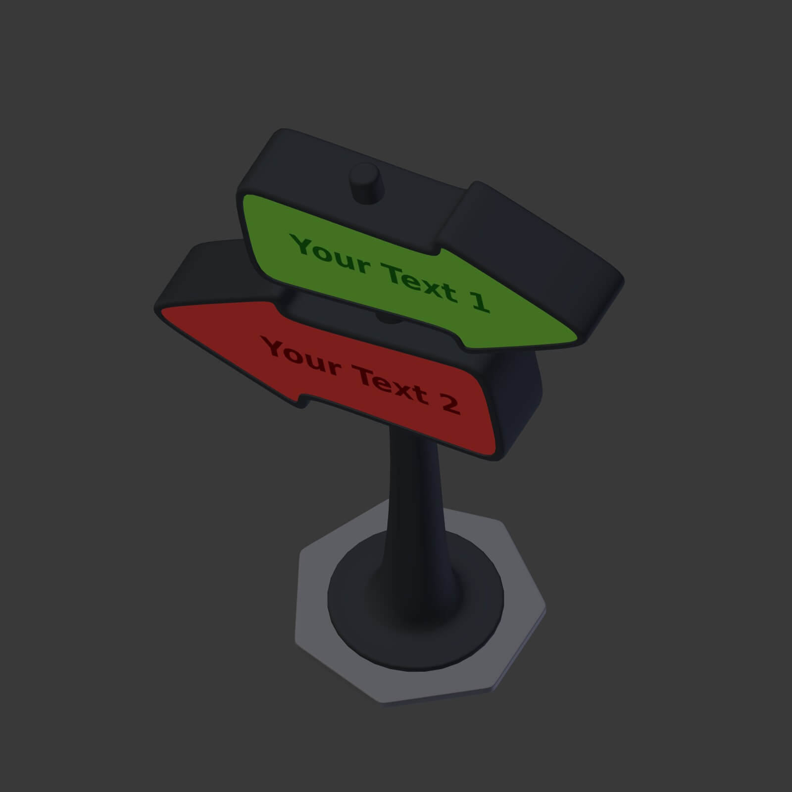 Cartoon Street Signs - 3D Model by Ocstard