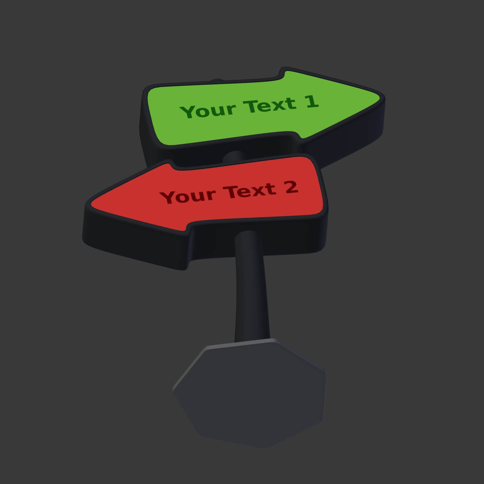 Cartoon Street Signs - 3D Model by Ocstard