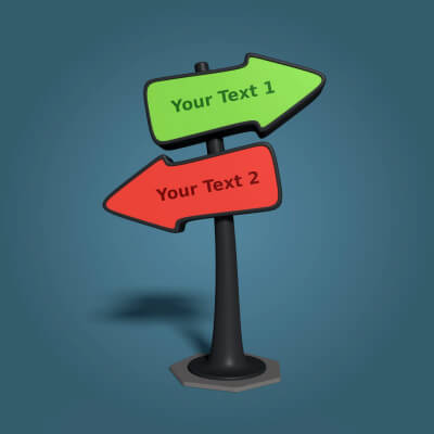 Cartoon Street Signs - 3D Model by Ocstard