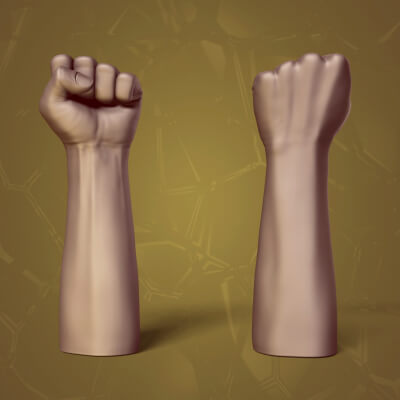 Fist Figurine - 3D Model by Ocstard