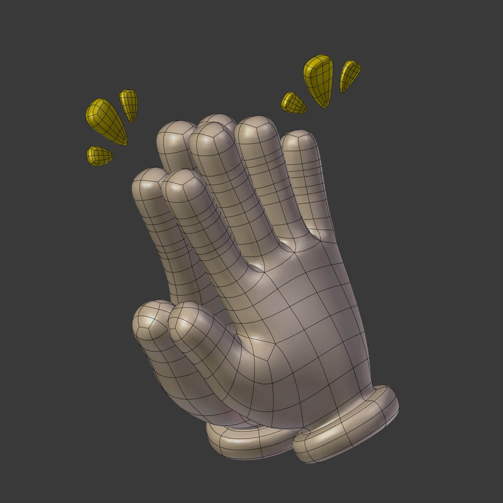 Applause Hand Icon - 3D Model by Ocstard
