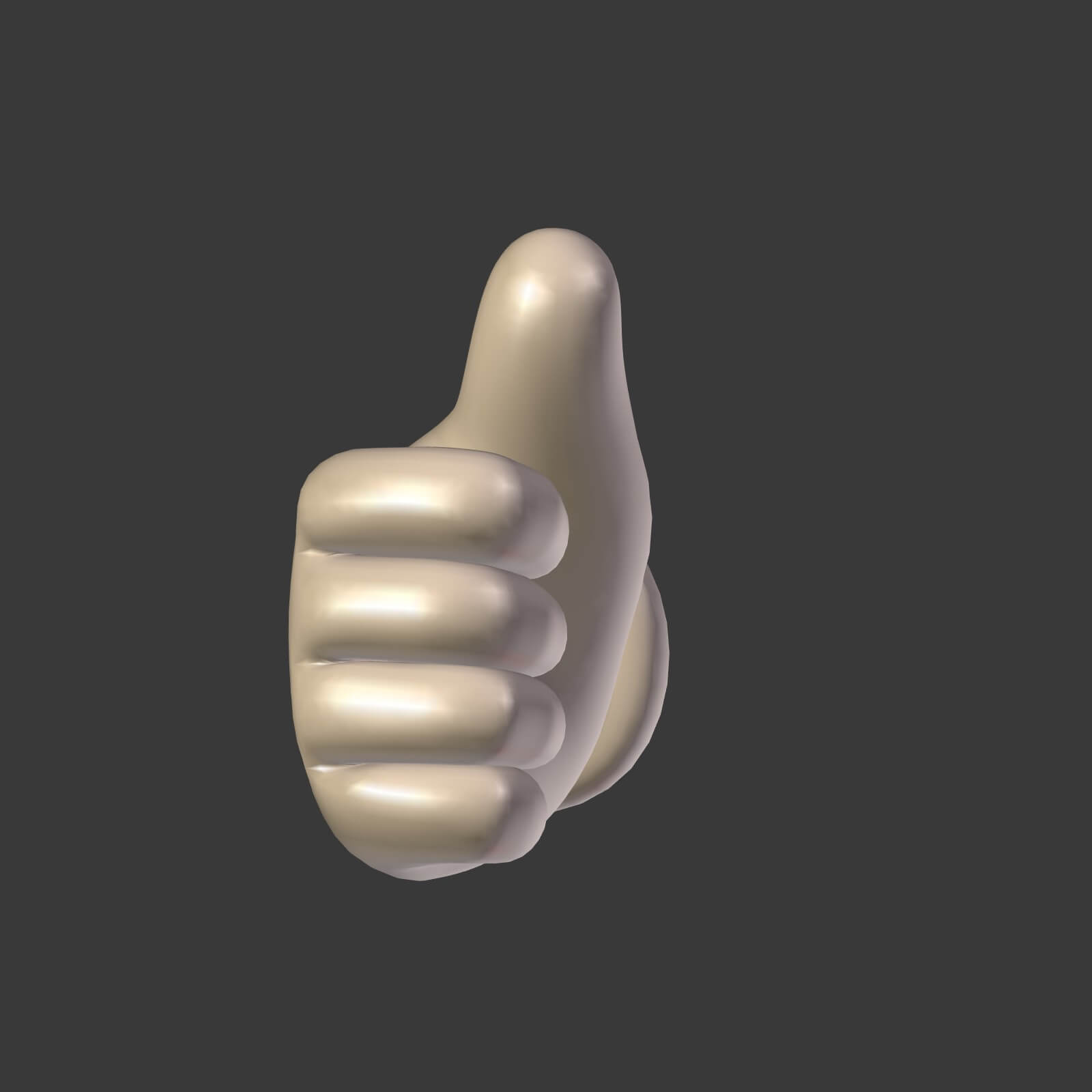 Like Sign Icon - 3D Model by Ocstard