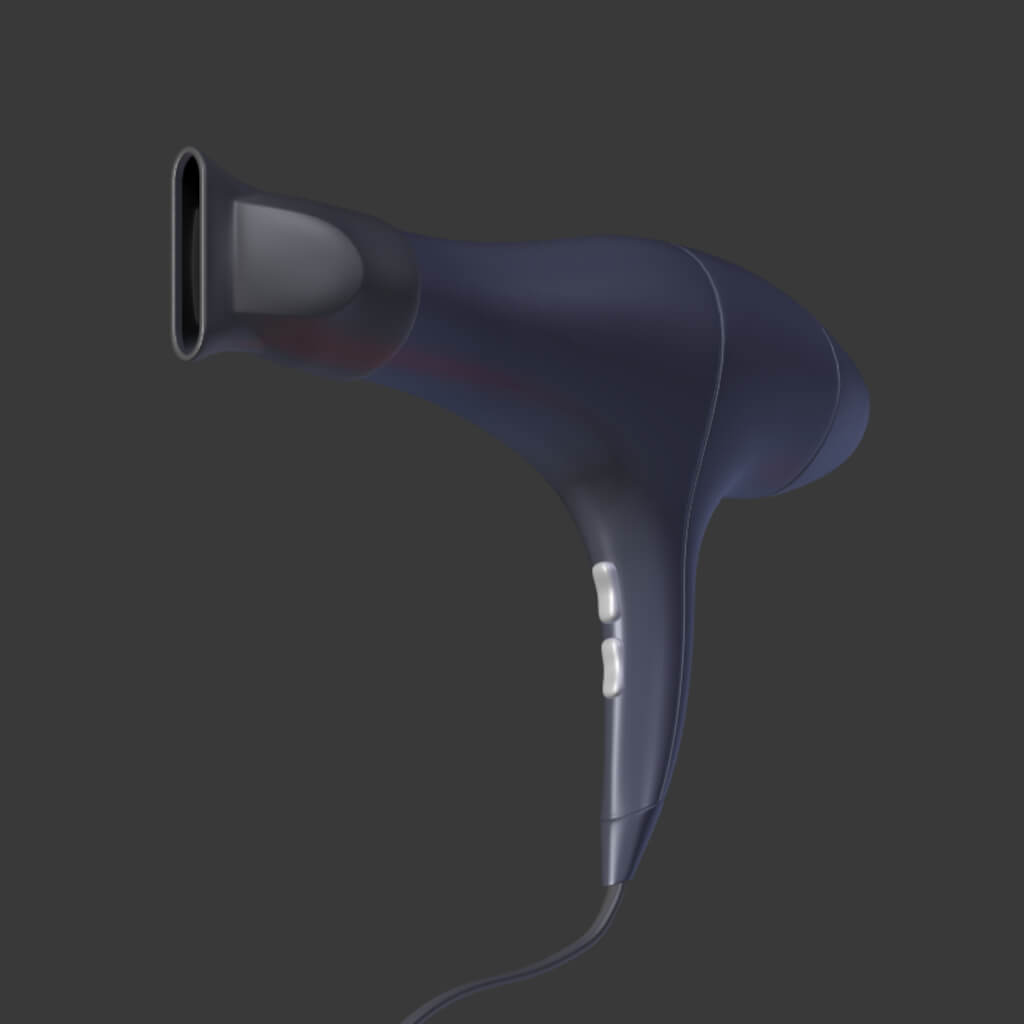 Generic Hair Dryer - 3D Model by Ocstard