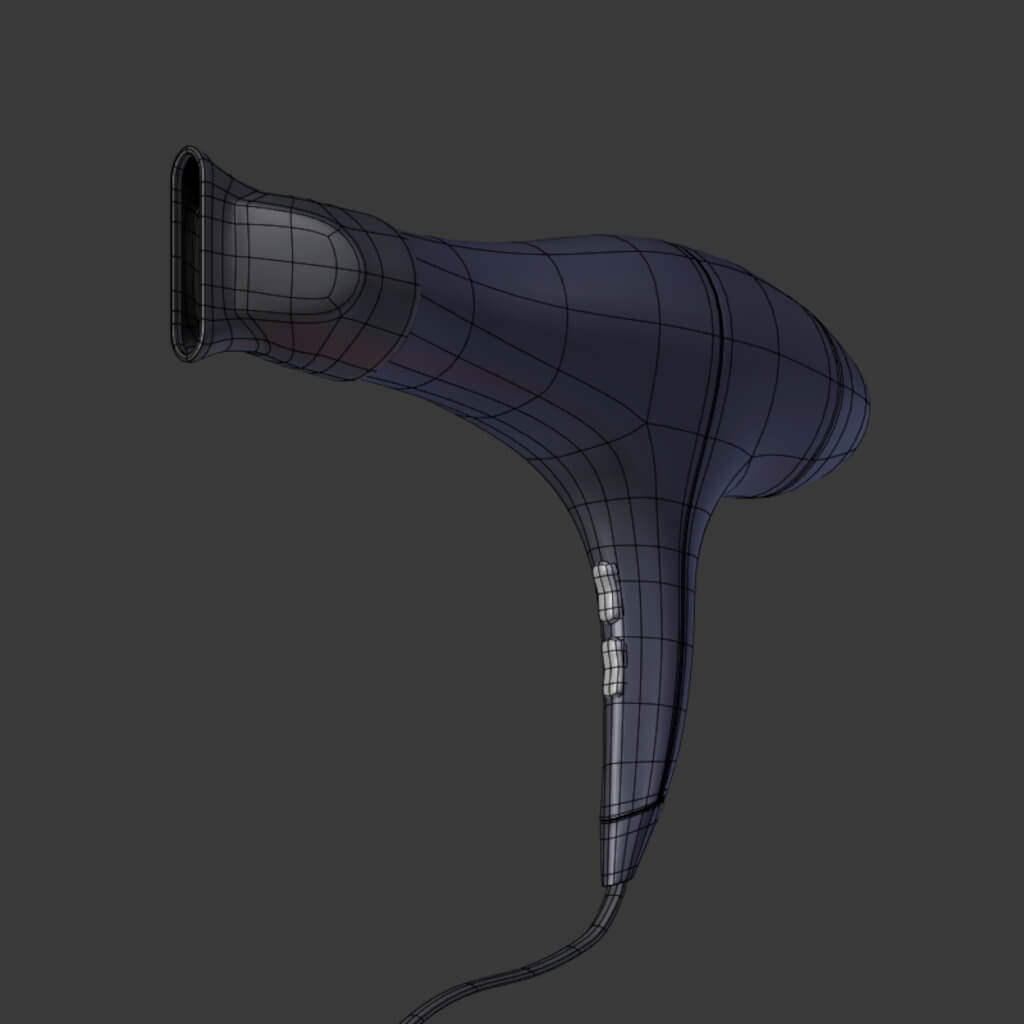Generic Hair Dryer - 3D Model by Ocstard