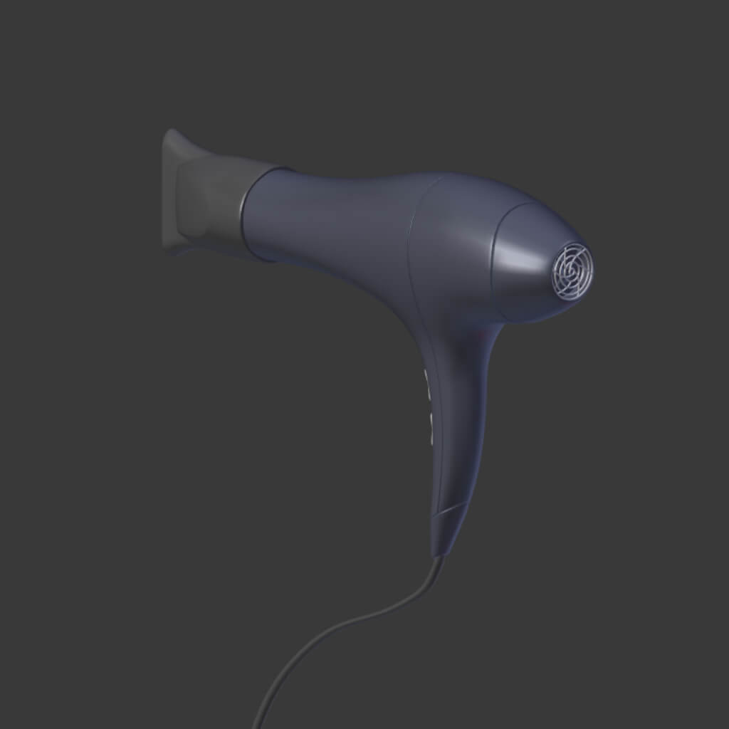 Generic Hair Dryer - 3D Model by Ocstard