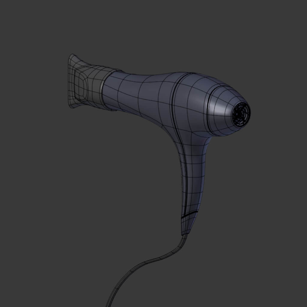 Generic Hair Dryer - 3D Model by Ocstard