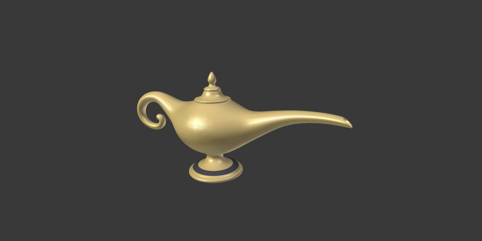 Cartoon Magic Lamp - 3D Model by Ocstard
