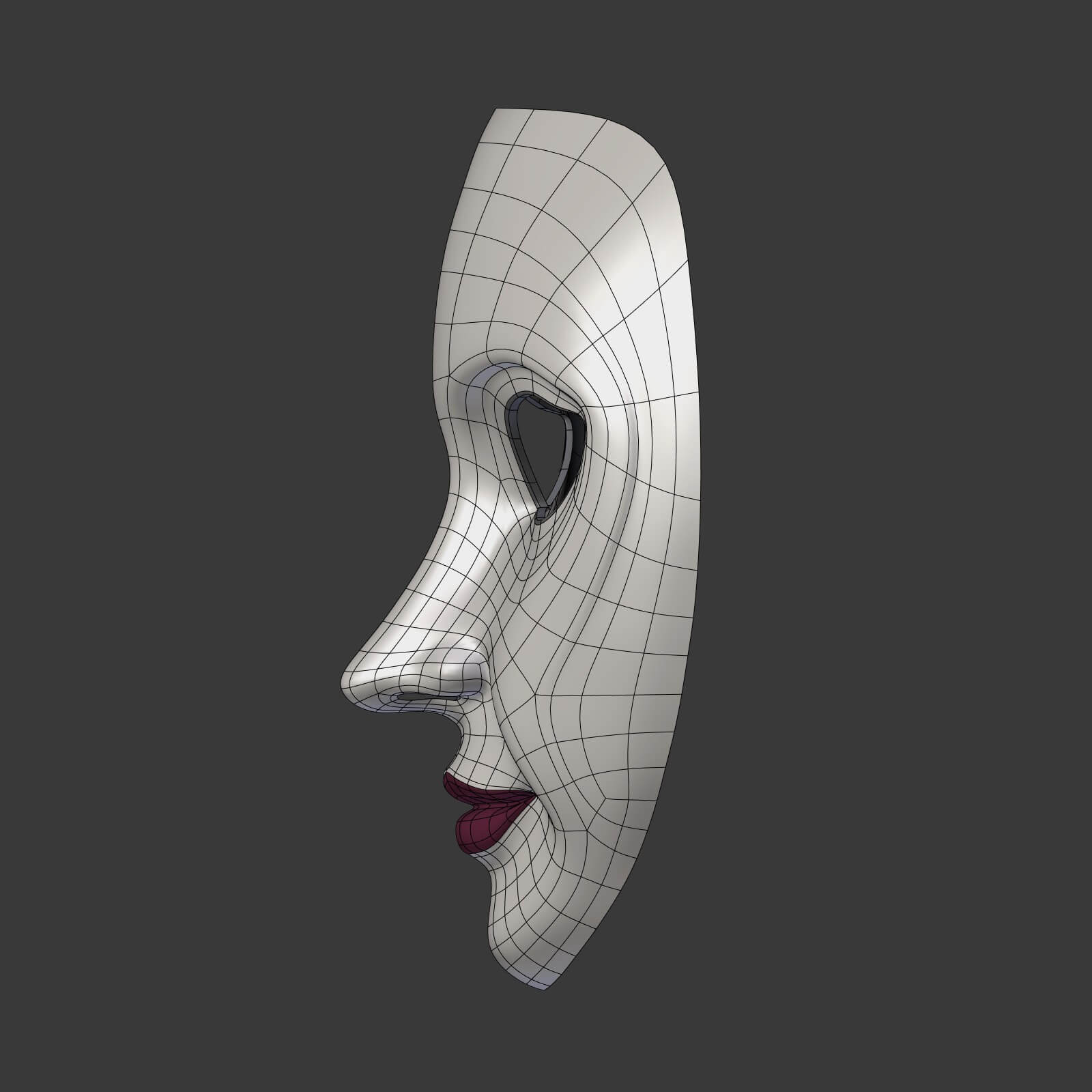 Theater Woman Mask - 3D Model by Ocstard