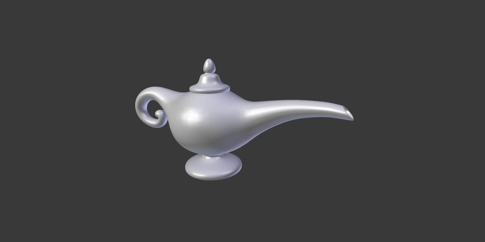 Cartoon Magic Lamp - 3D Model by Ocstard