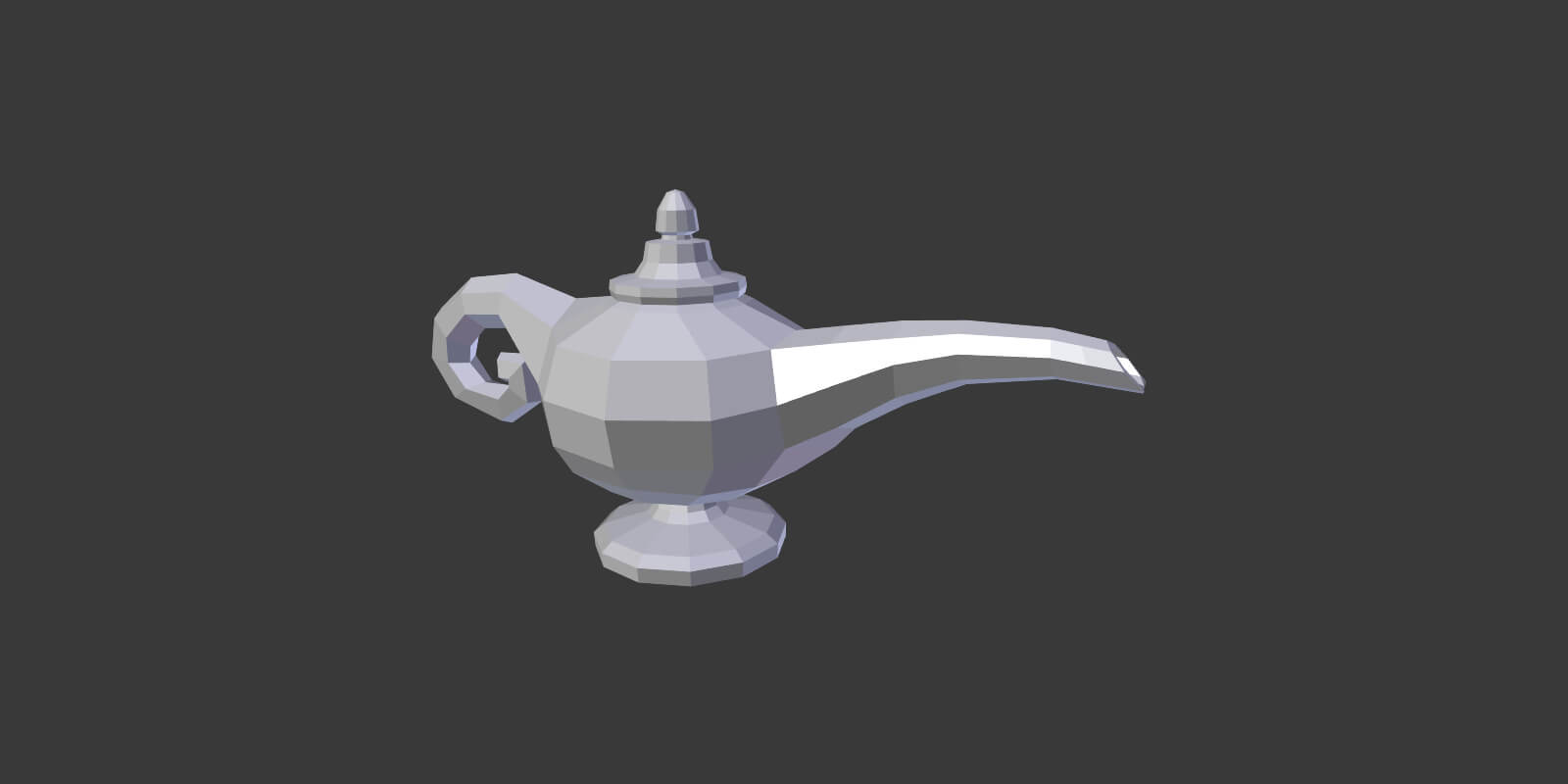 Cartoon Magic Lamp - 3D Model by Ocstard