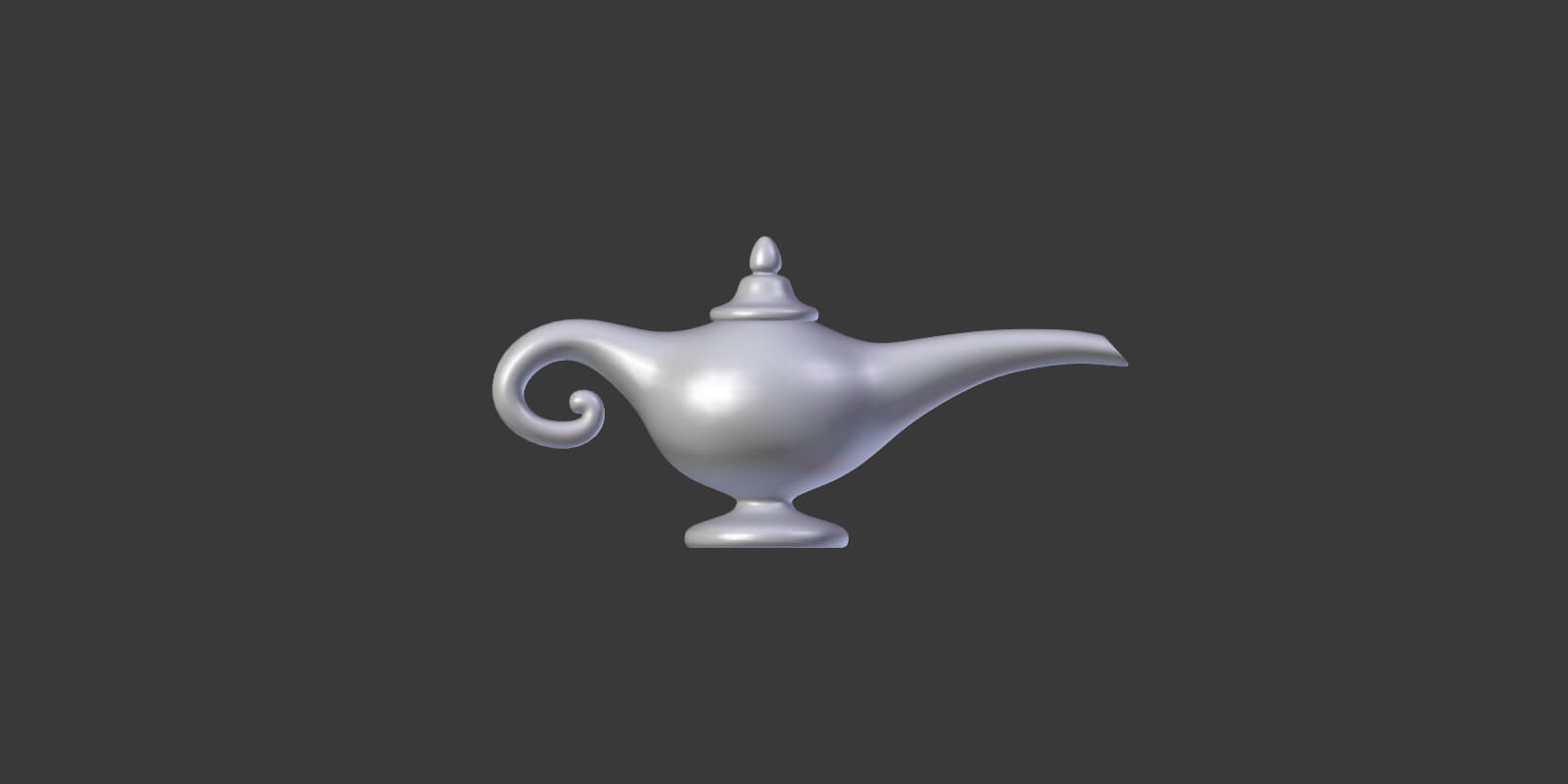Cartoon Magic Lamp - 3D Model by Ocstard