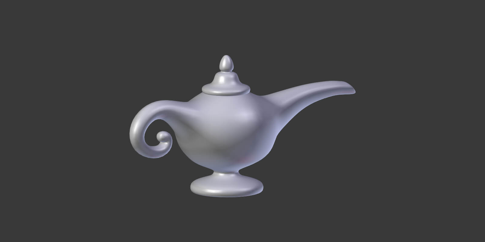 Cartoon Magic Lamp - 3D Model by Ocstard