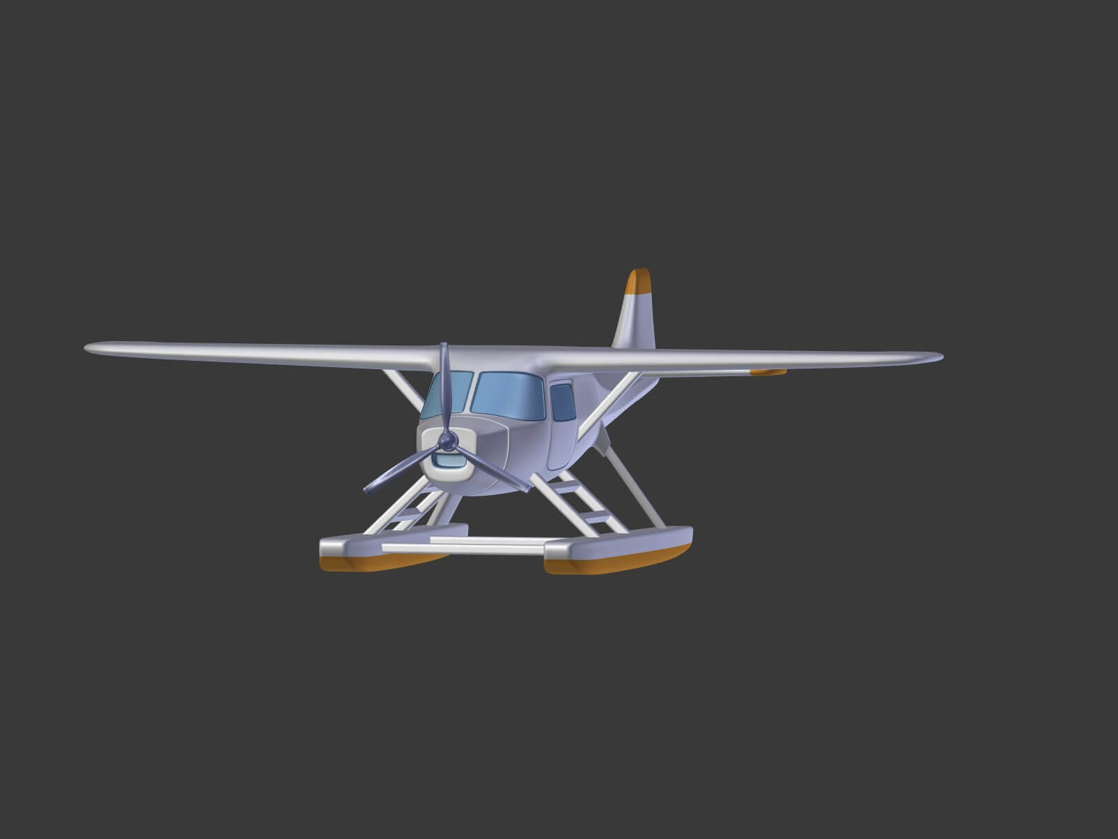 Cartoon Float Plane - 3D Model by Ocstard