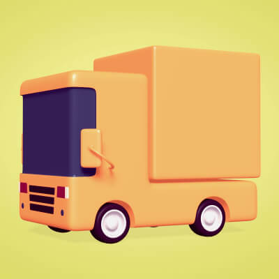 Cartoon Container Truck - 3D Model by Ocstard