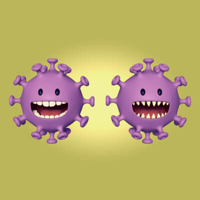 Cartoon Virus Character - 3D Model by Ocstard
