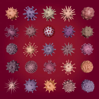 Mega Pack Viruses and Cells - Origami Style Collection 3D Model by Ocstard