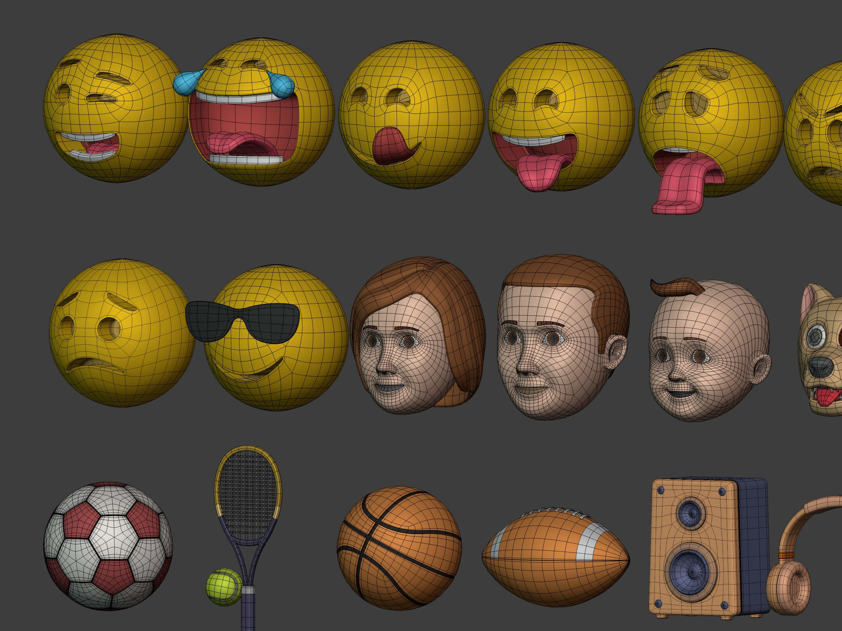 Cartoon Icons Mega Pack - 3D Model by Ocstard