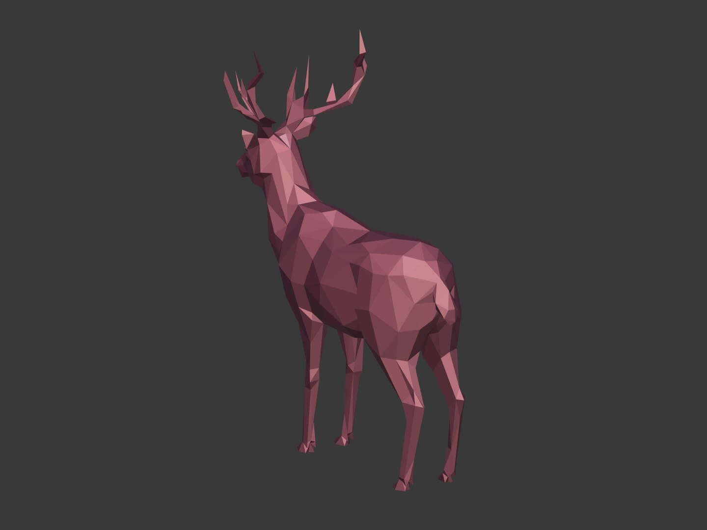 Polygonal Deers Pack - 3D Model by Ocstard