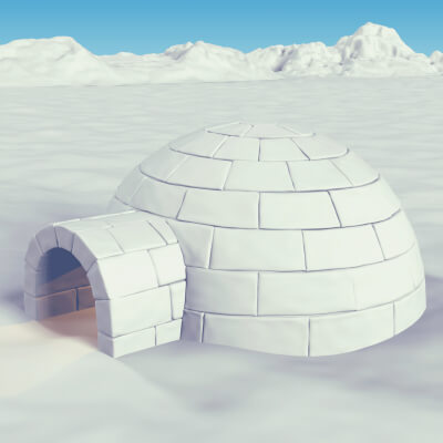 Igloo Building V2 - 3D Model by Ocstard