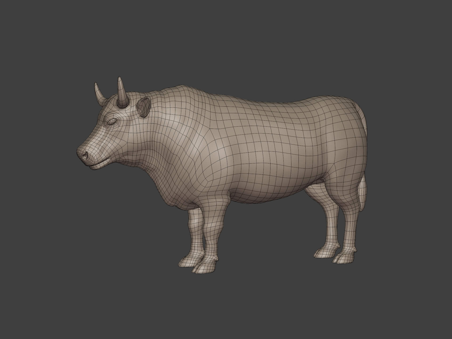 Bull Base Mesh - 3D Print Model by Ocstard