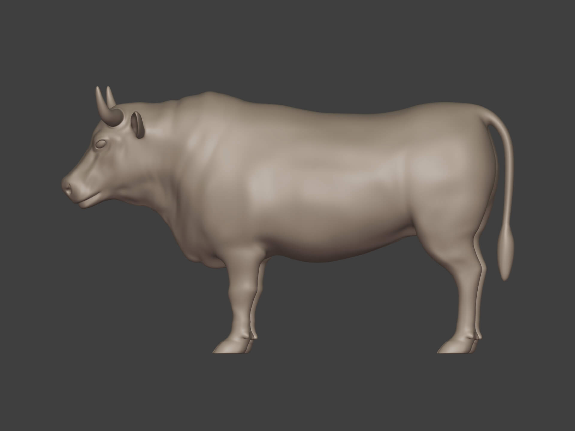Bull Base Mesh - 3D Print Model by Ocstard
