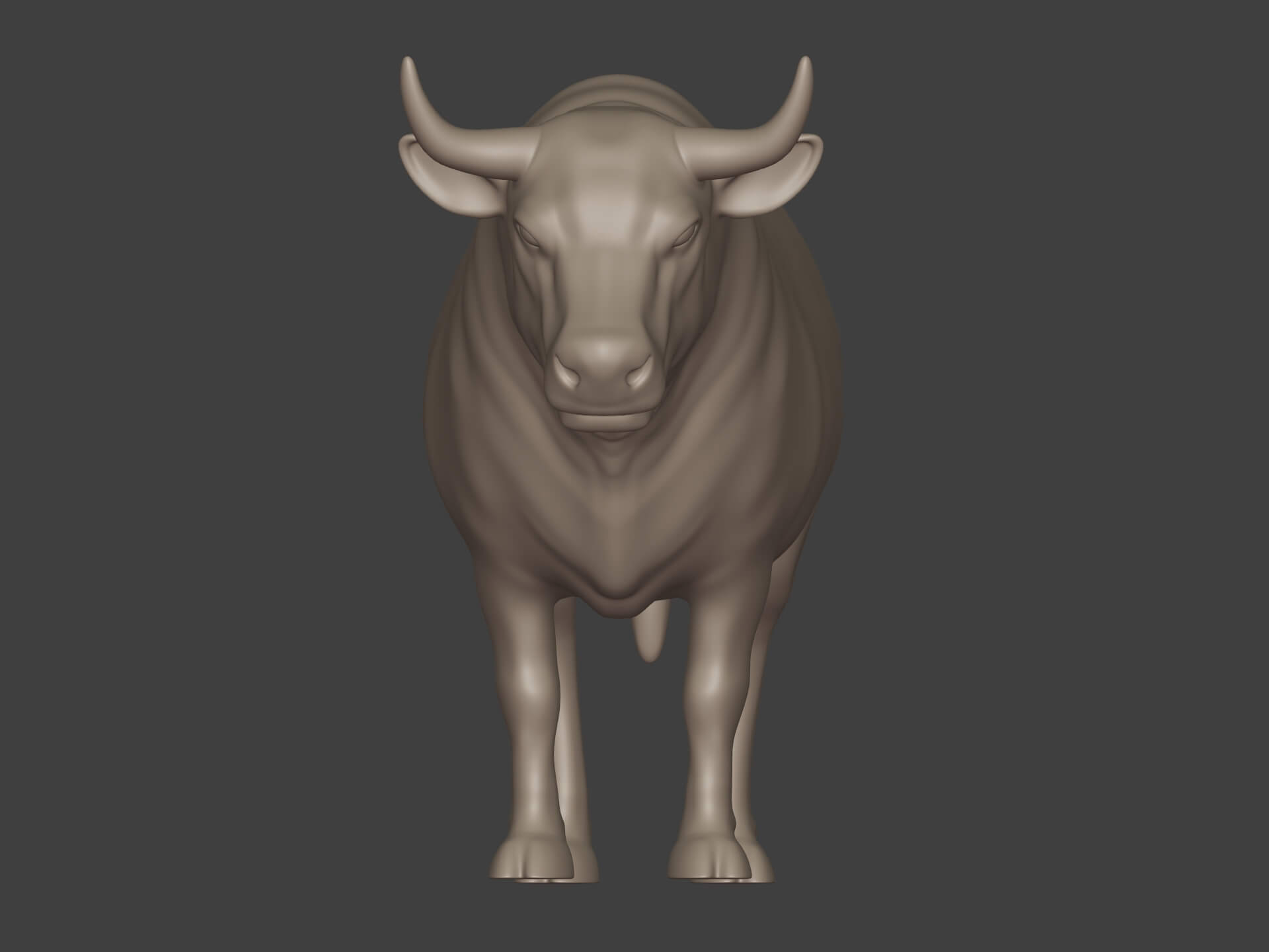 Bull Base Mesh - 3D Print Model by Ocstard
