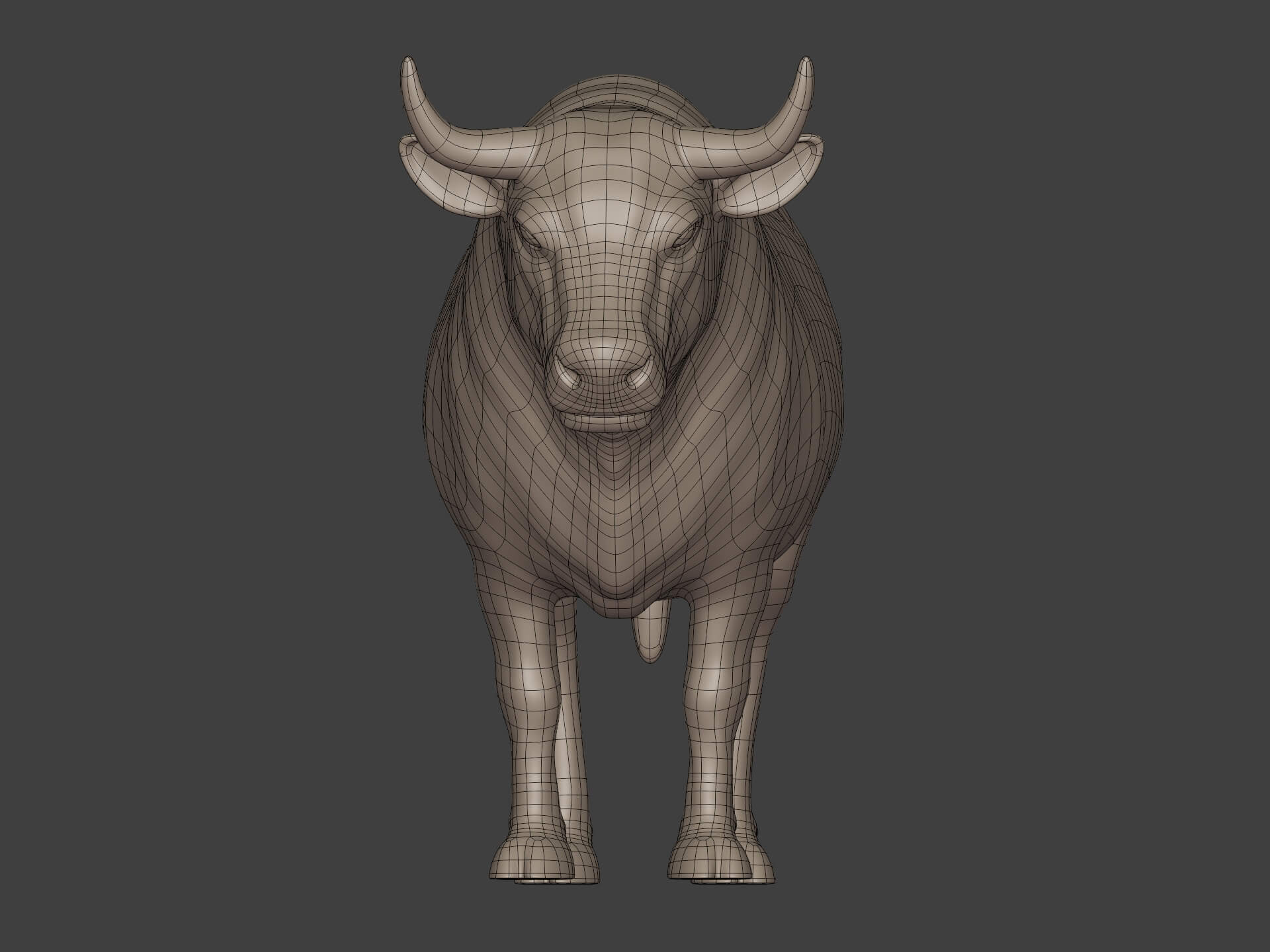 Bull Base Mesh - 3D Print Model by Ocstard