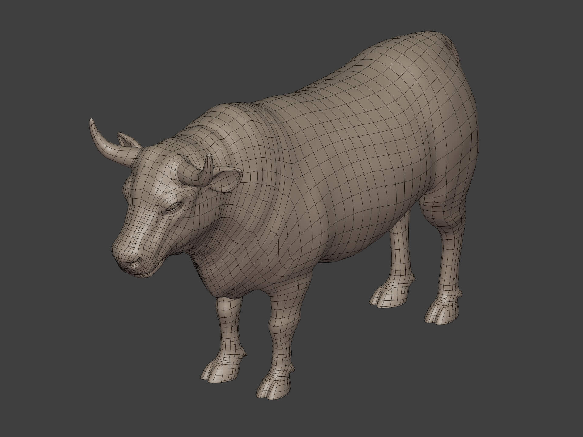 Bull Base Mesh - 3D Print Model by Ocstard