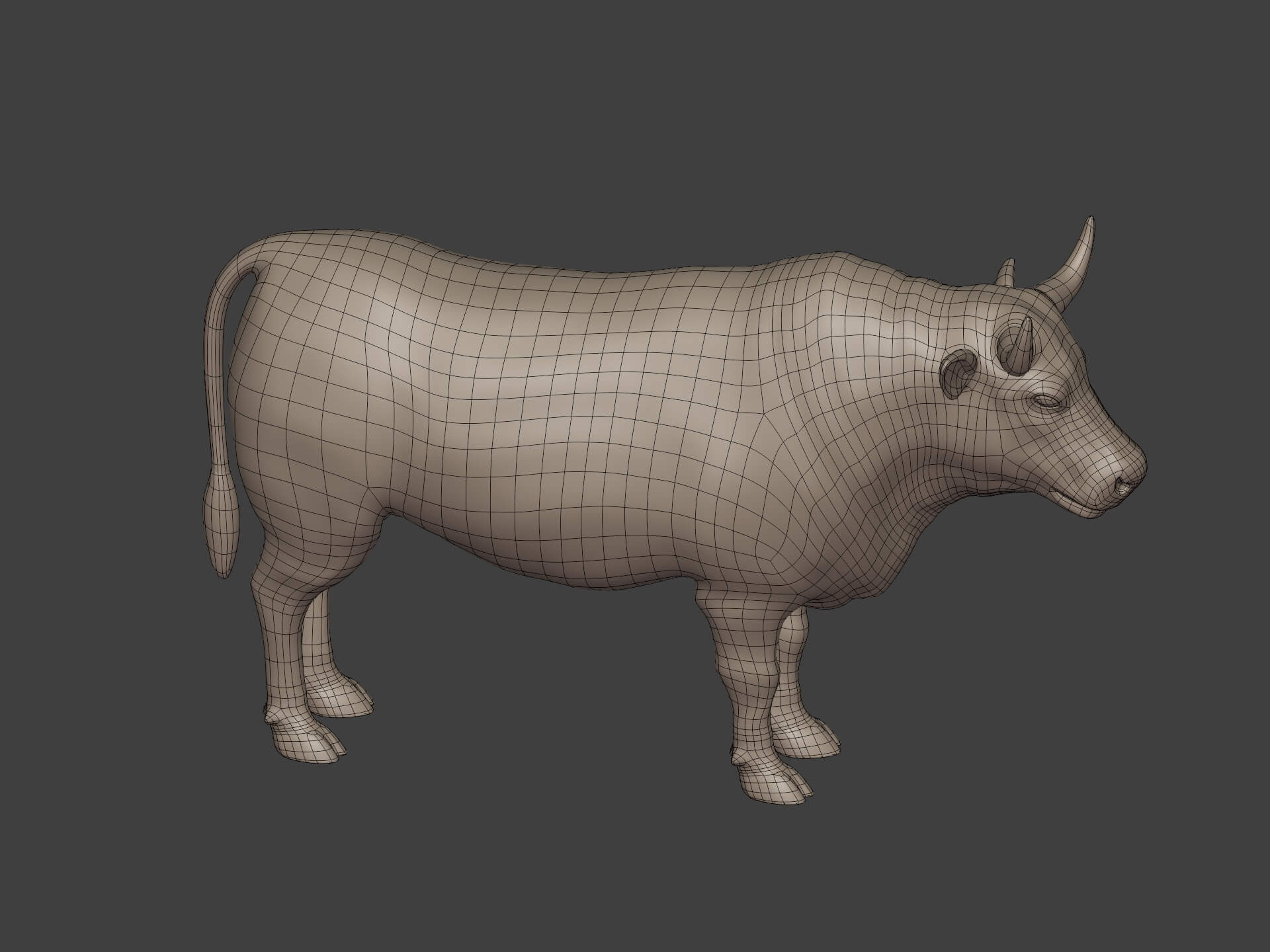 Bull Base Mesh - 3D Print Model by Ocstard