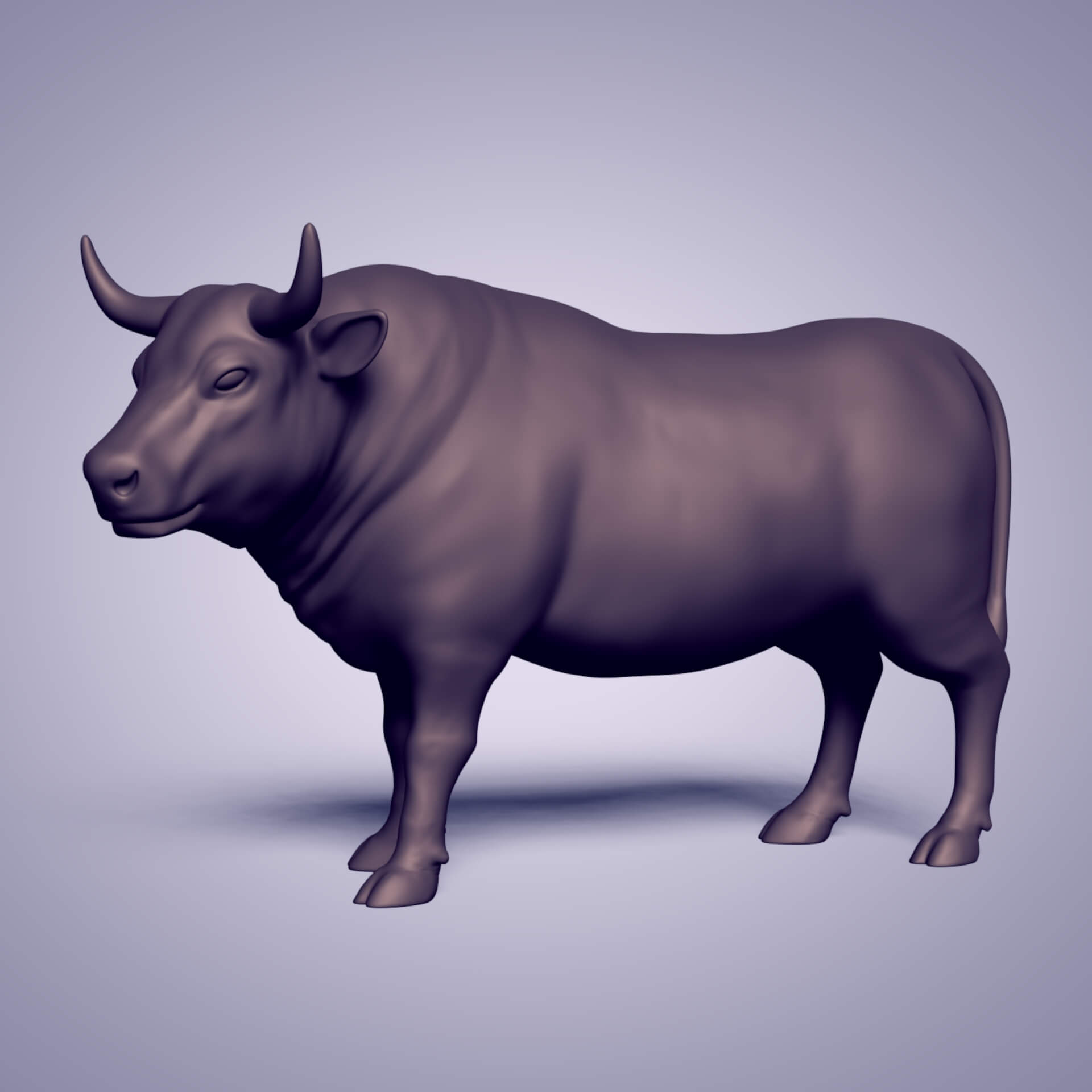 Bull Figurine - 3D Model by Ocstard