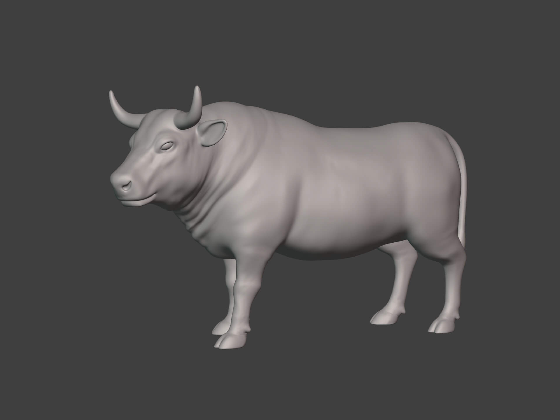 Bull Figurine - 3D Model by Ocstard