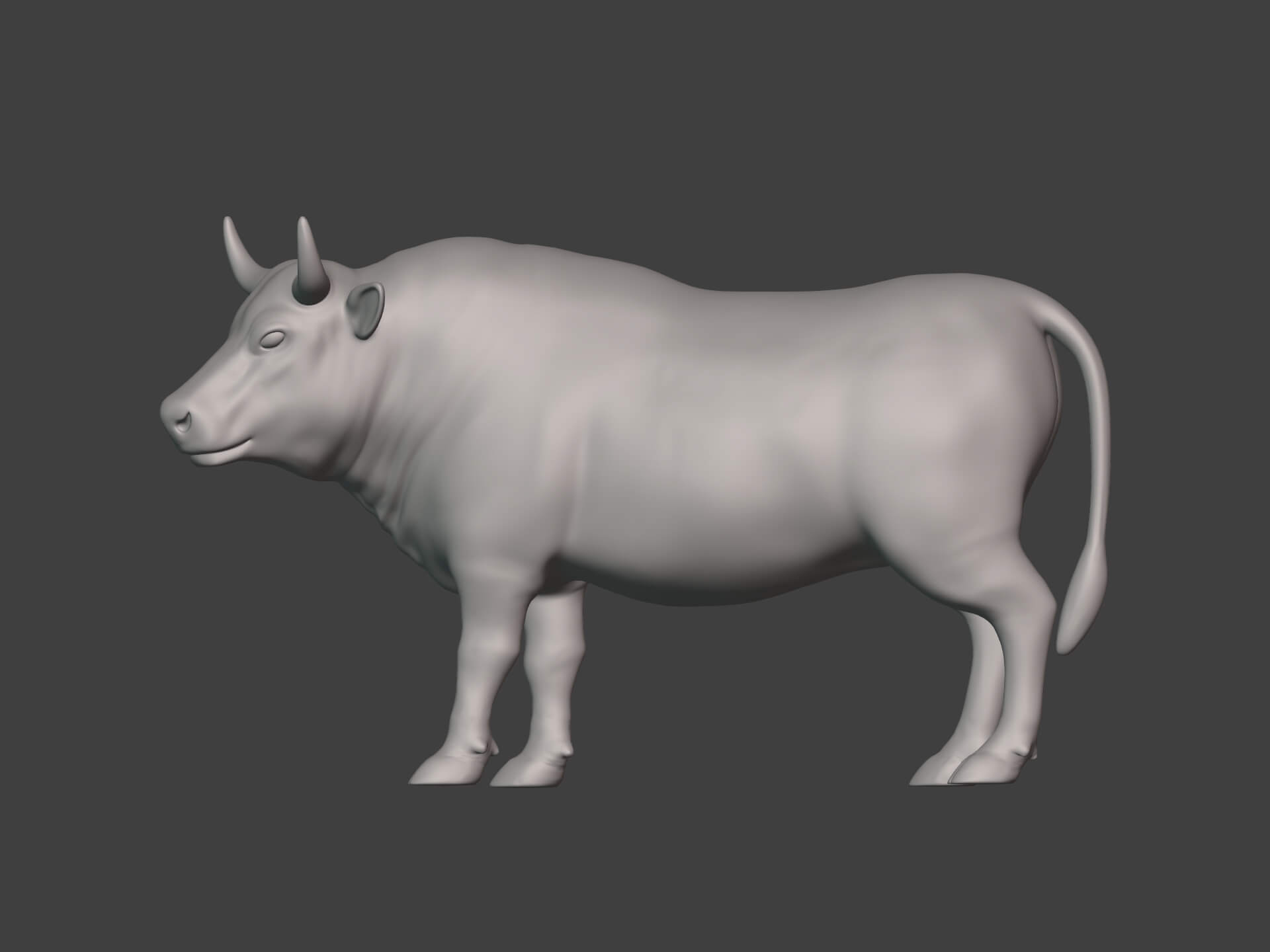 Bull Figurine - 3D Model by Ocstard