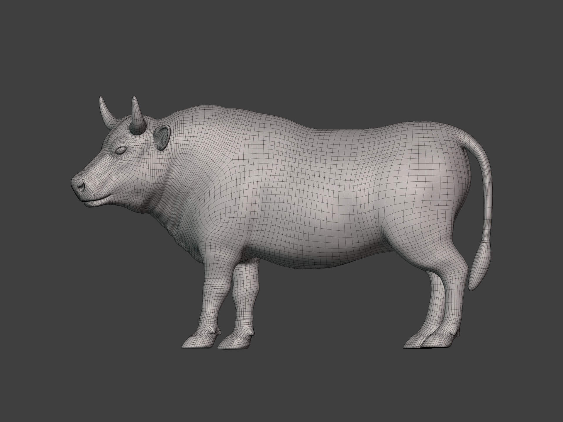Bull Figurine - 3D Model by Ocstard