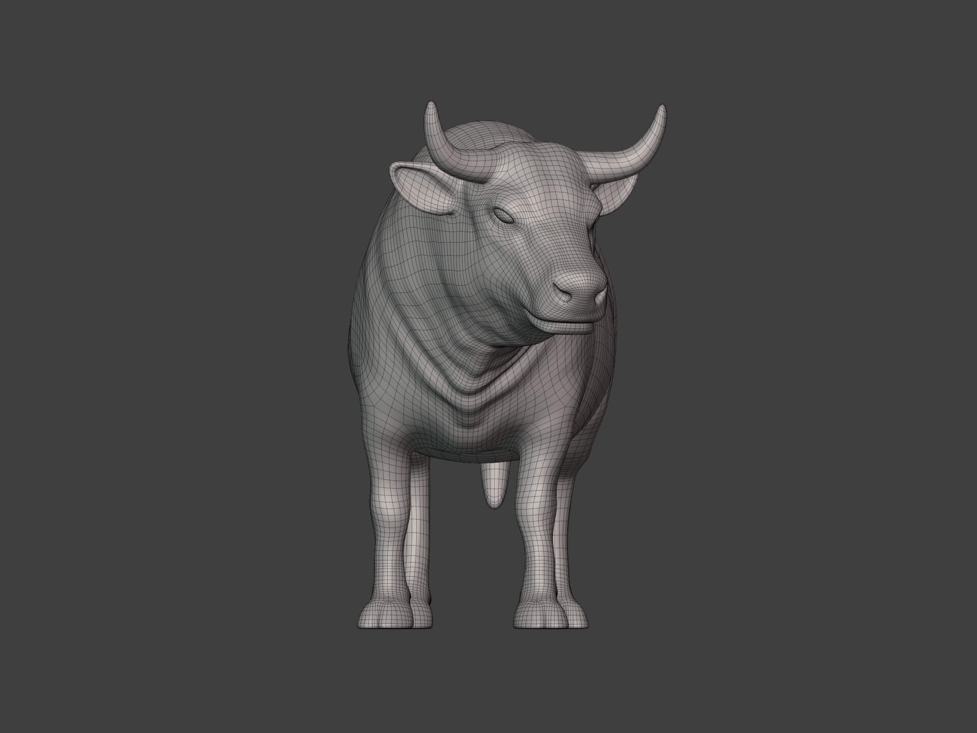 Bull Figurine - 3D Model by Ocstard
