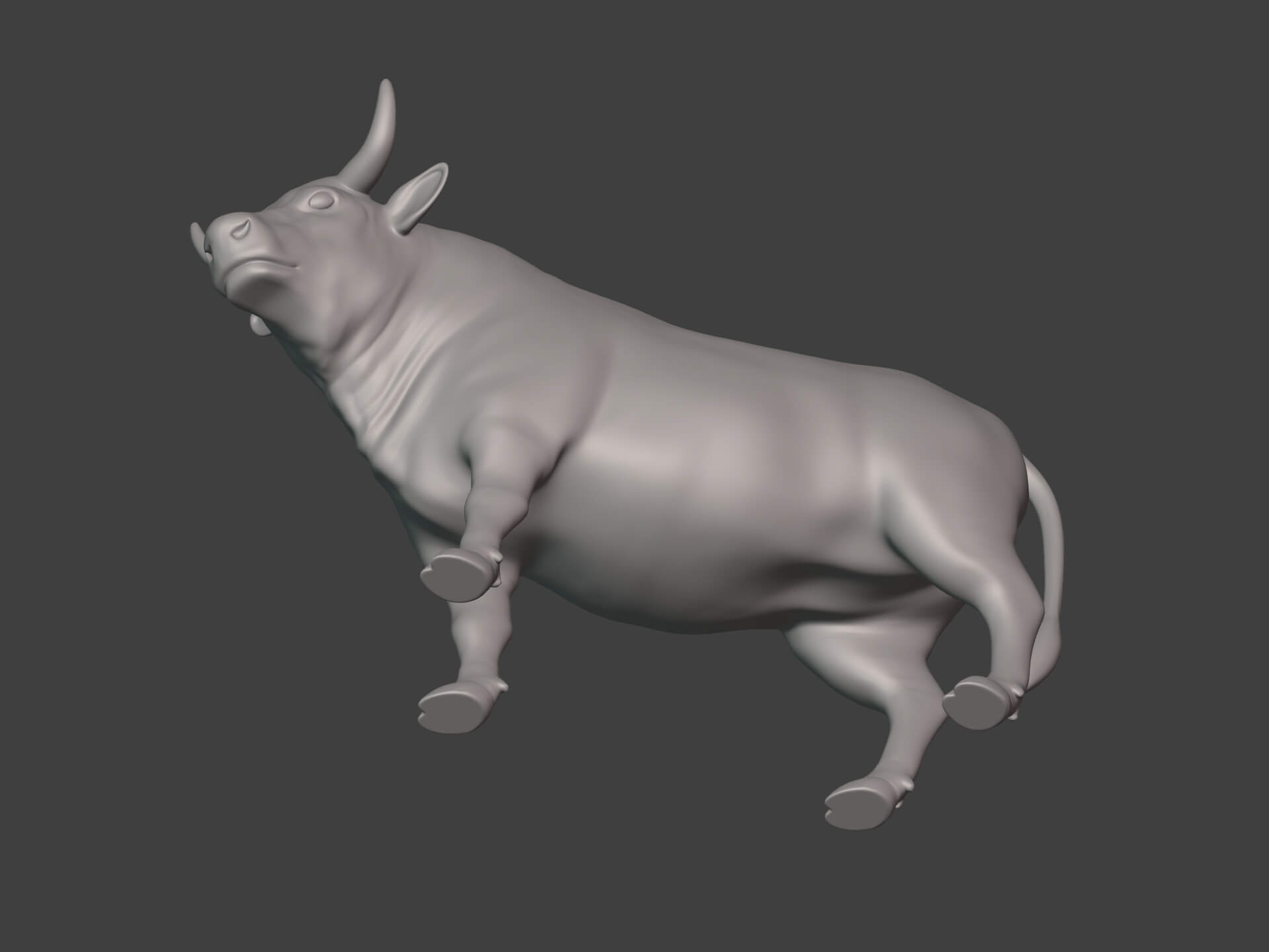 Bull Figurine - 3D Model by Ocstard