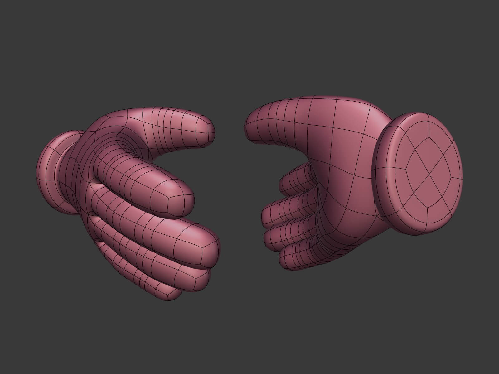 Cartoon Hand - 3D Model by Ocstard