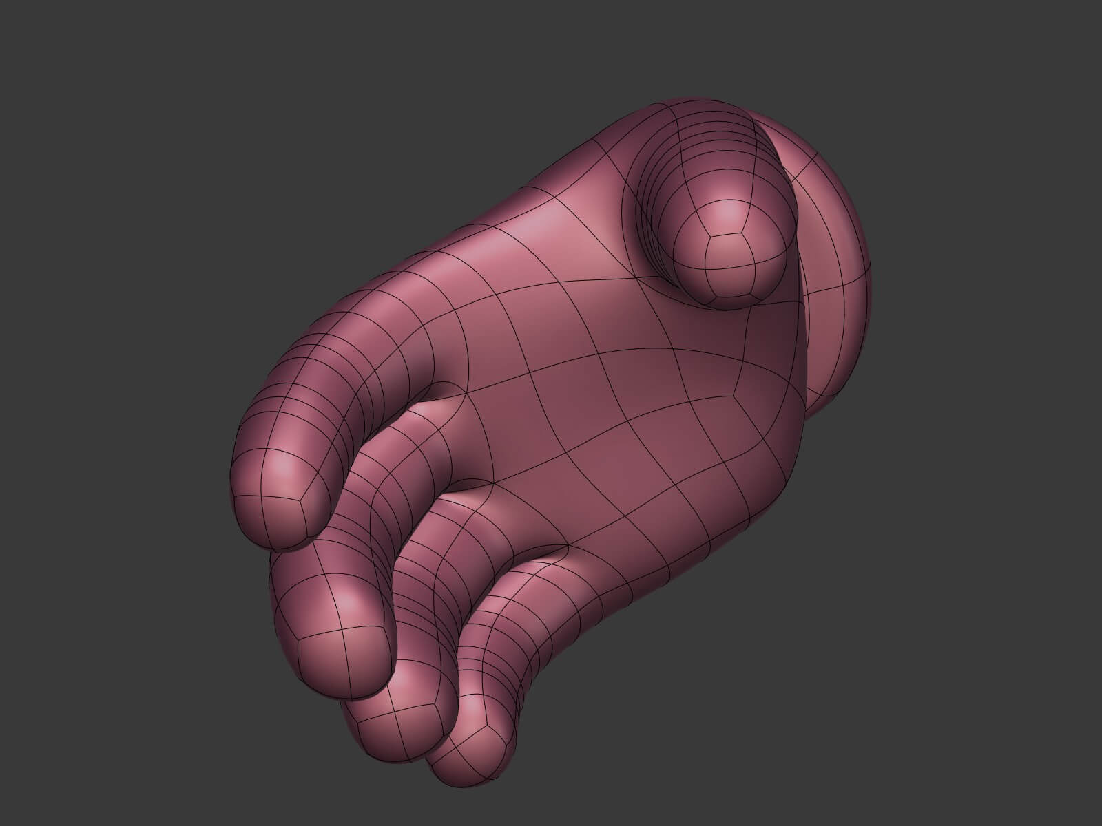 Cartoon Hand - 3D Model by Ocstard