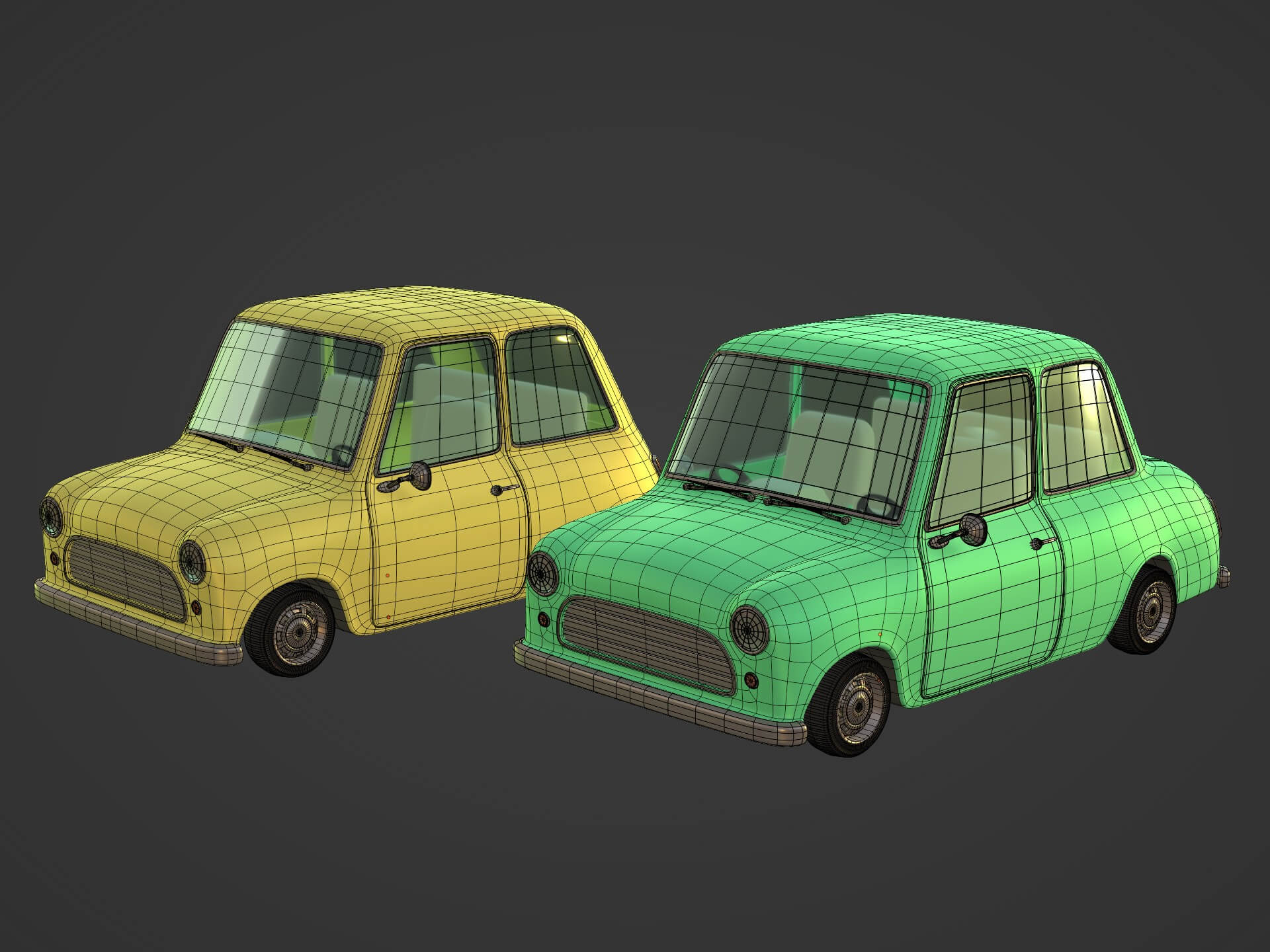 Cartoon Cars - 3D Model by Ocstard