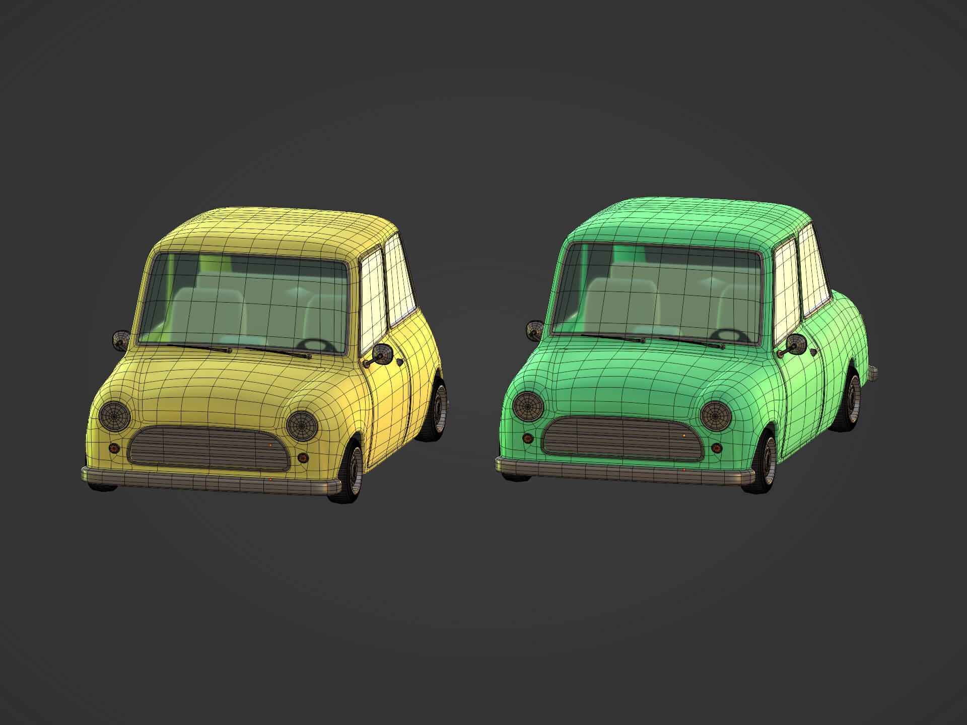 Cartoon Cars - 3D Model by Ocstard