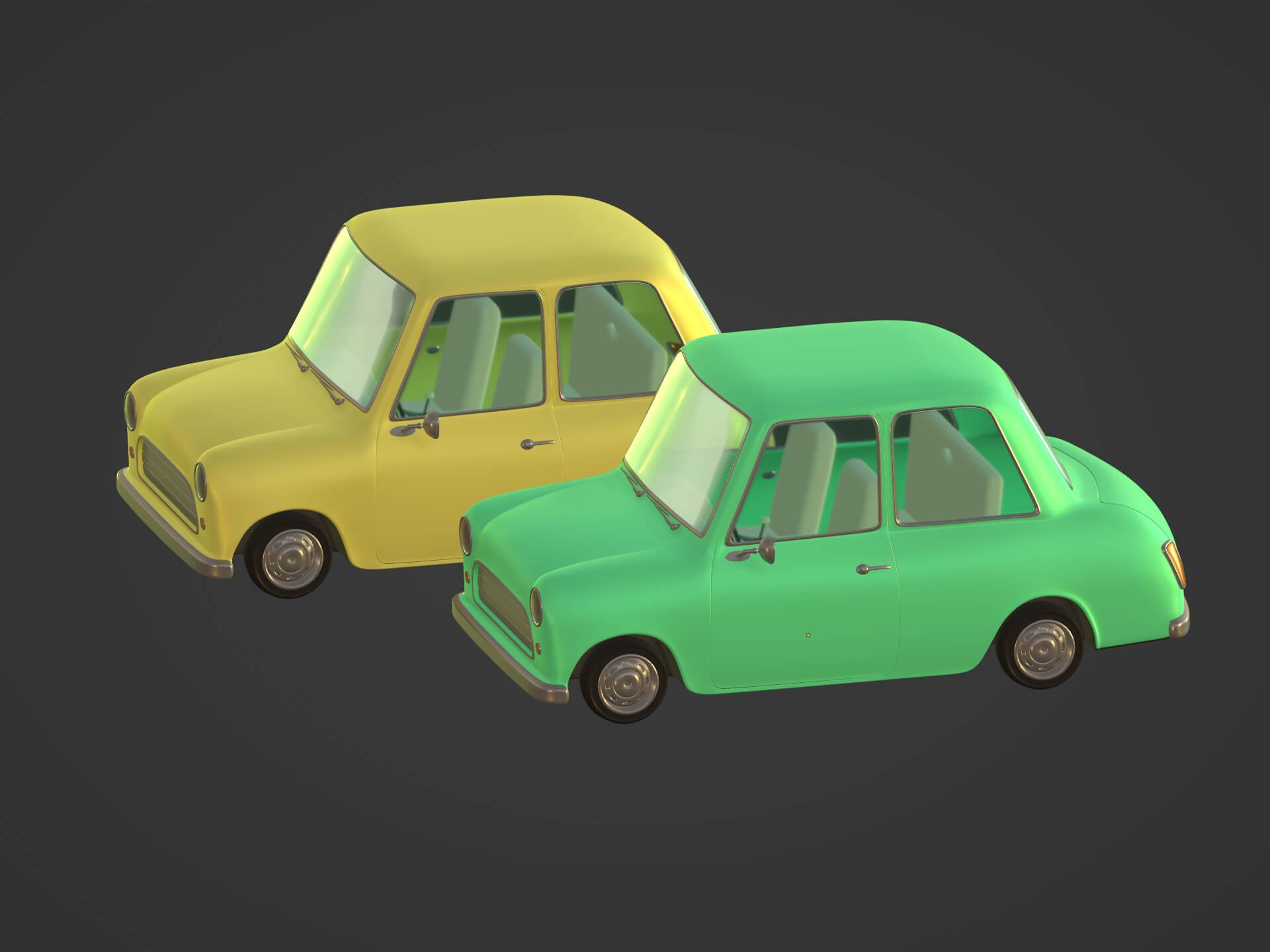 Cartoon Cars - 3D Model by Ocstard