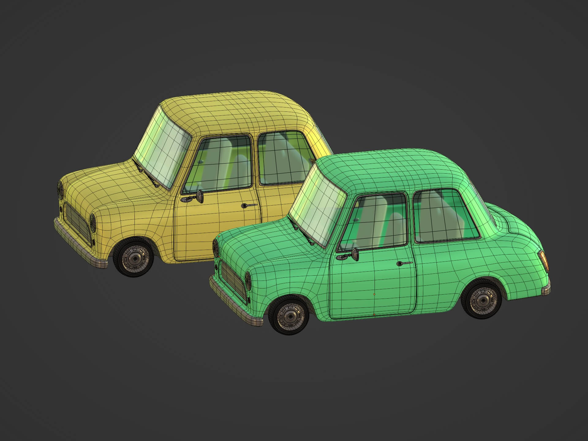 Cartoon Cars - 3D Model by Ocstard