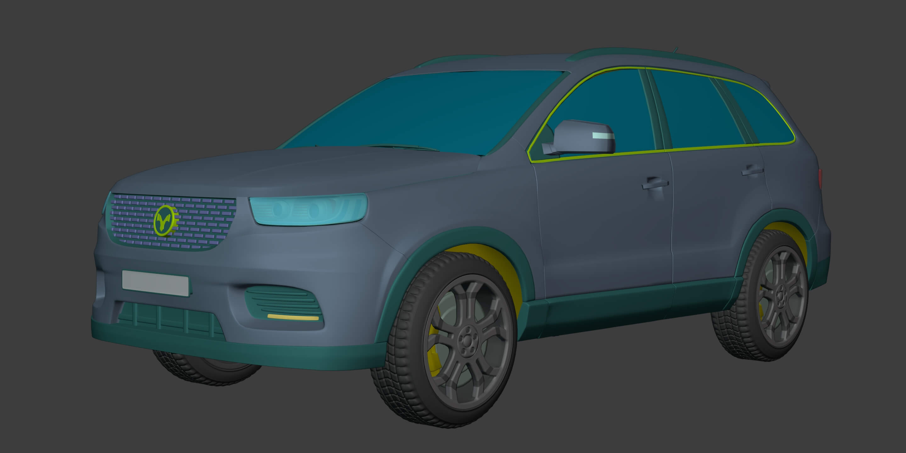 Generic Large Modern SUV Car - 3D Model by Ocstard