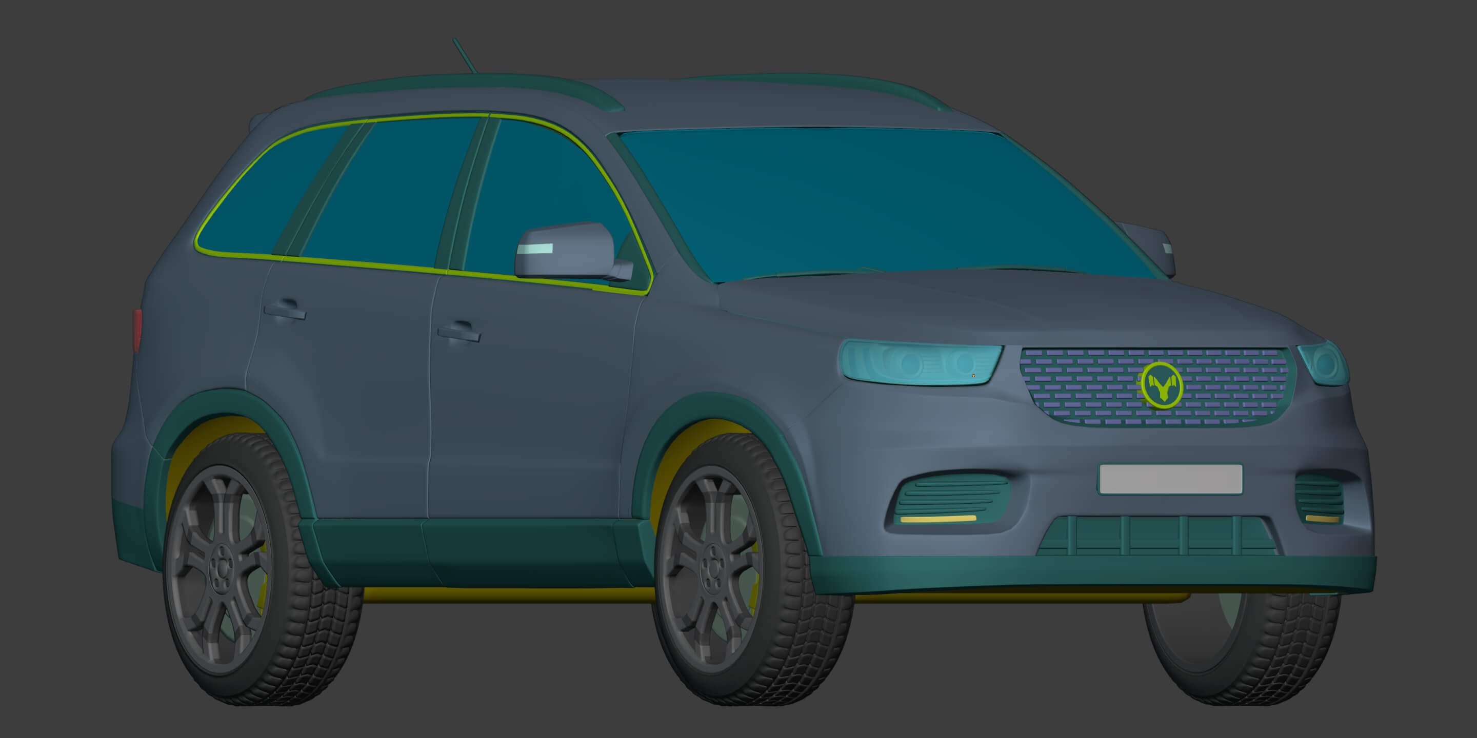 Generic Large Modern SUV Car - 3D Model by Ocstard