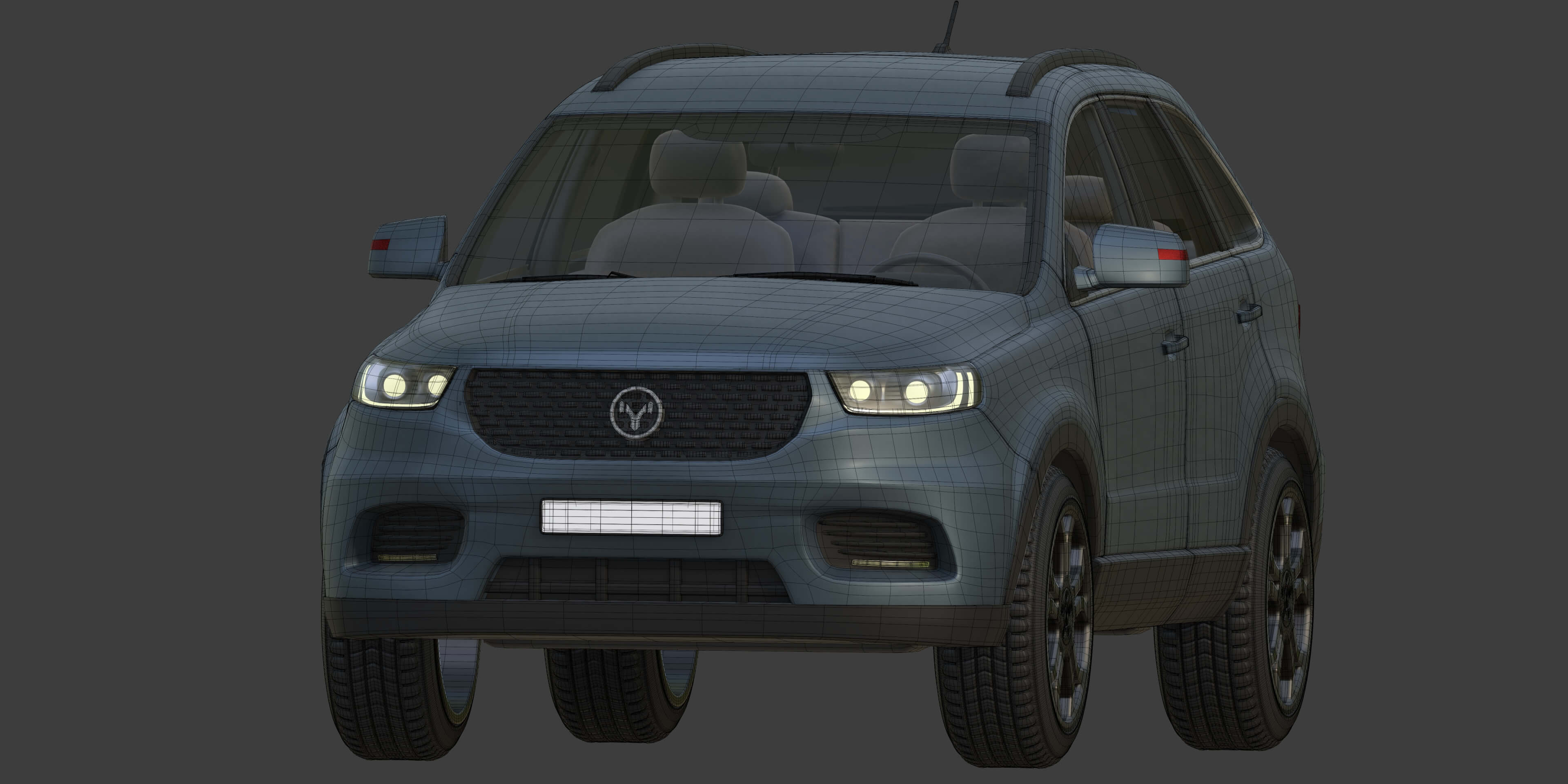 Generic Large Modern SUV Car - 3D Model by Ocstard