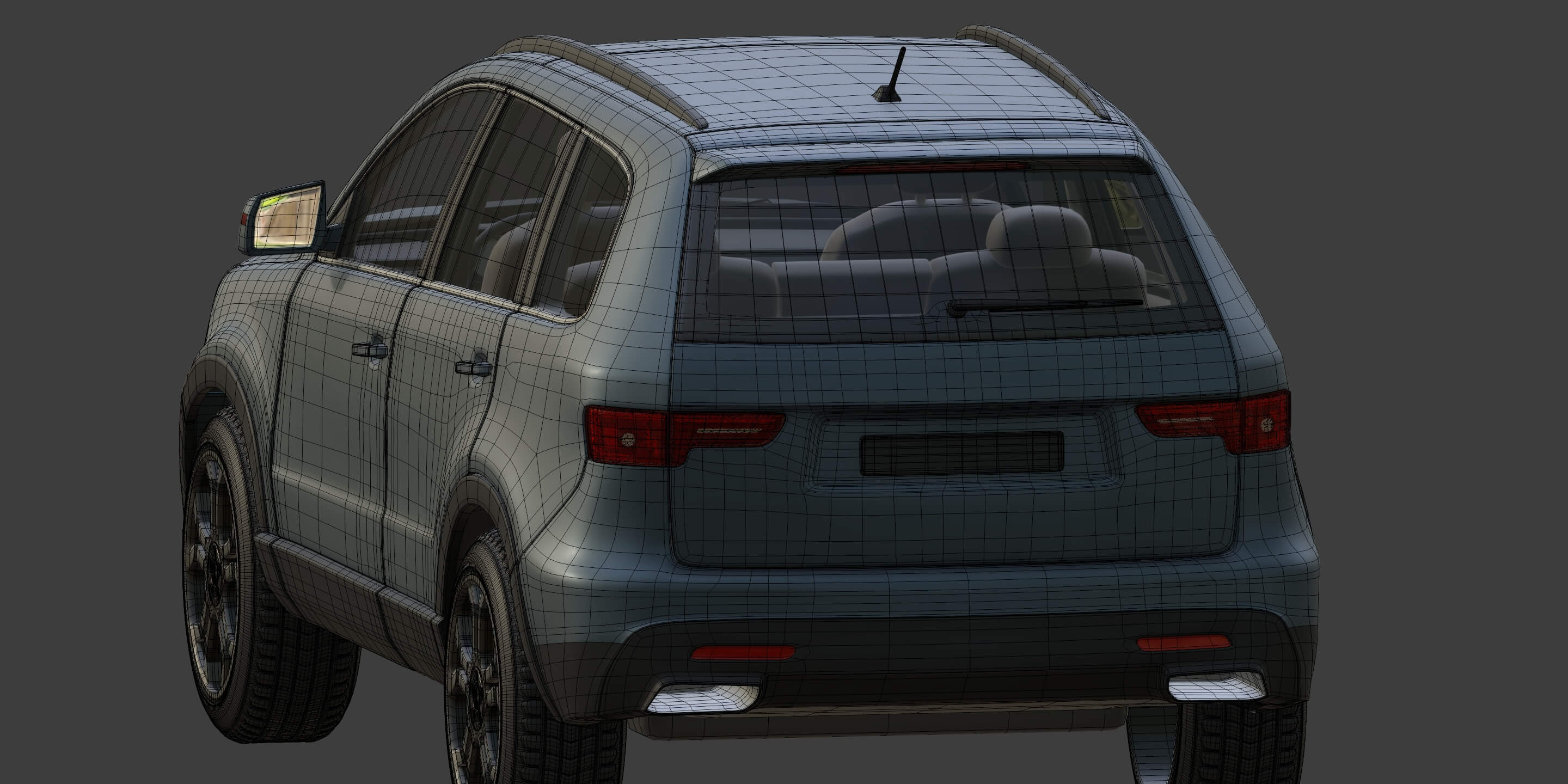 Generic Large Modern SUV Car - 3D Model by Ocstard