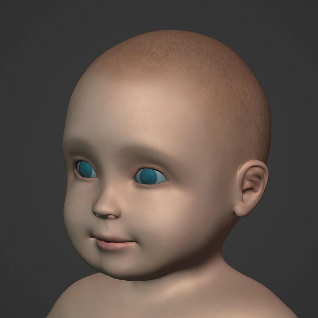 Baby Girl - Baby Boy - 3 Skin Textures 3D Model by Ocstard