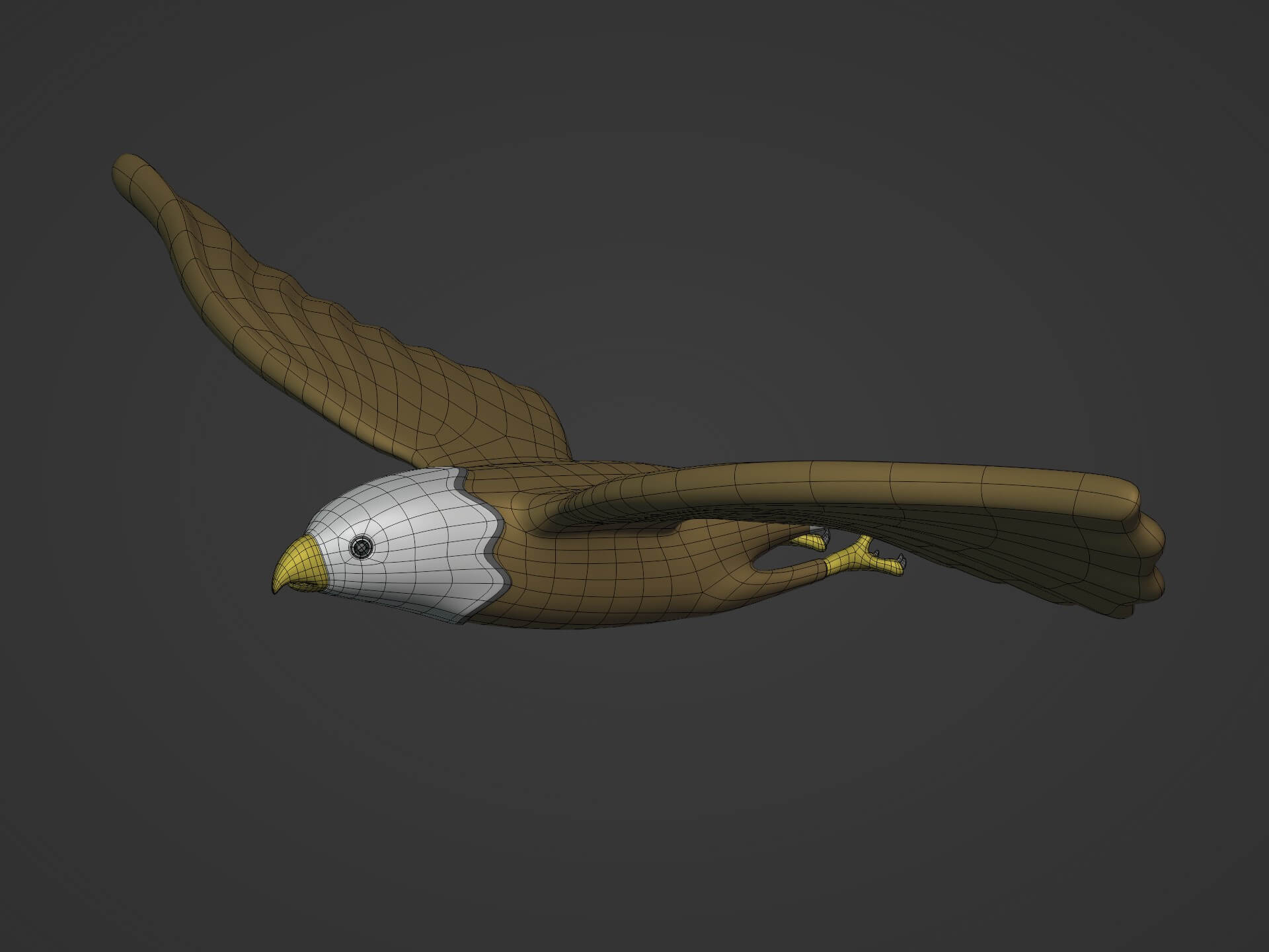 Cartoon Eagle - 3D Model by Ocstard